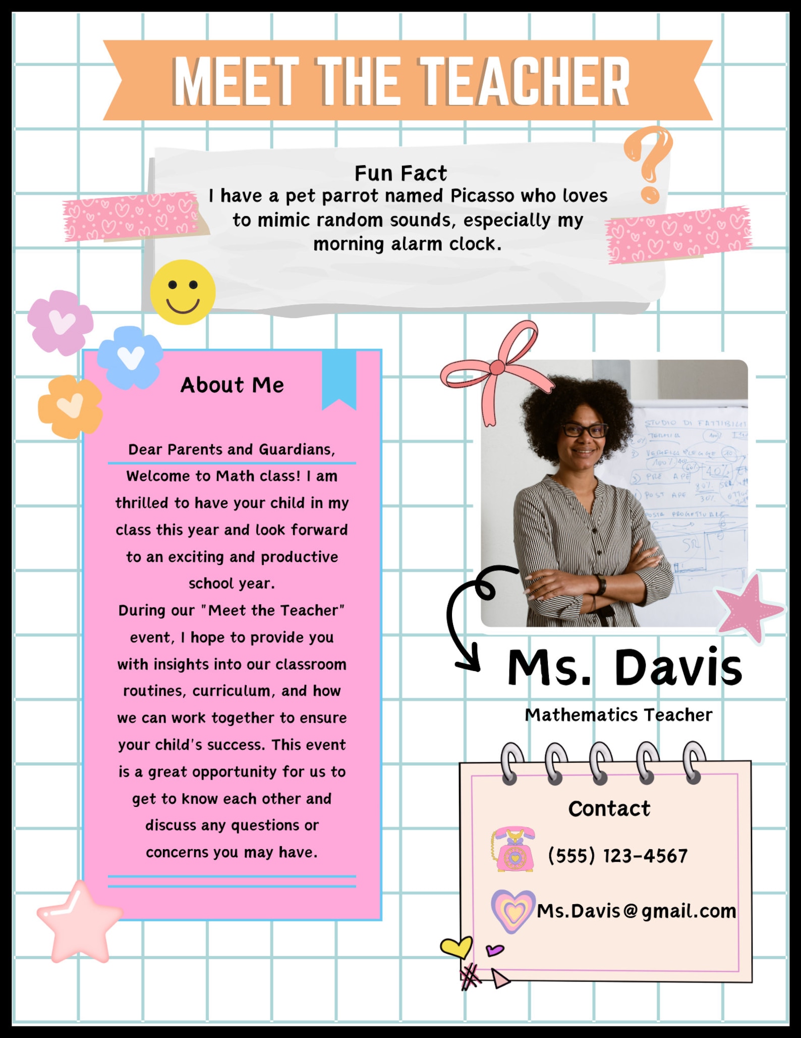 Meet the Teacher Template, Editable Teacher Template, Get to Know Your ...