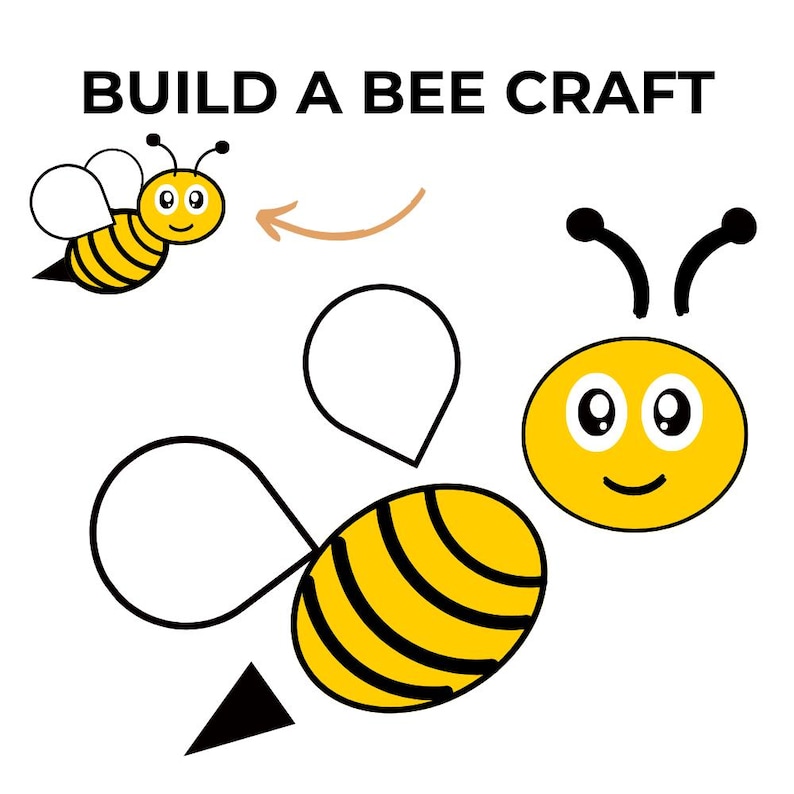 Build Your Own Bee Craft Printable | Spring Insect Activity | Kids Cut ...