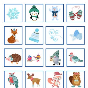 Printable Winter Bingo Game, Fun Winter Activity for Kids & Adults ...