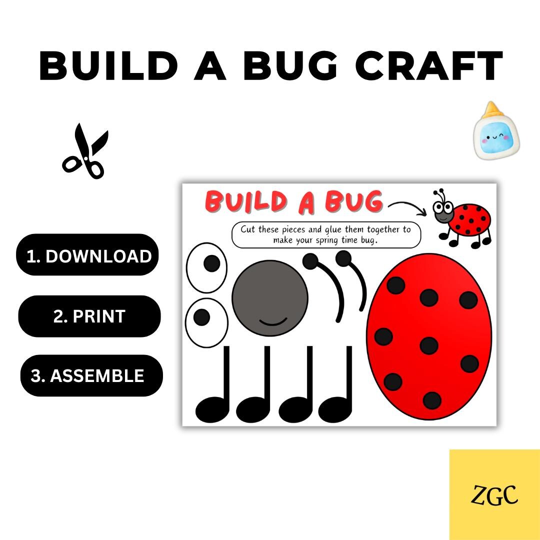 Spring Bug Craft Activity - Build Your Own Bug - Fine Motor Skills ...