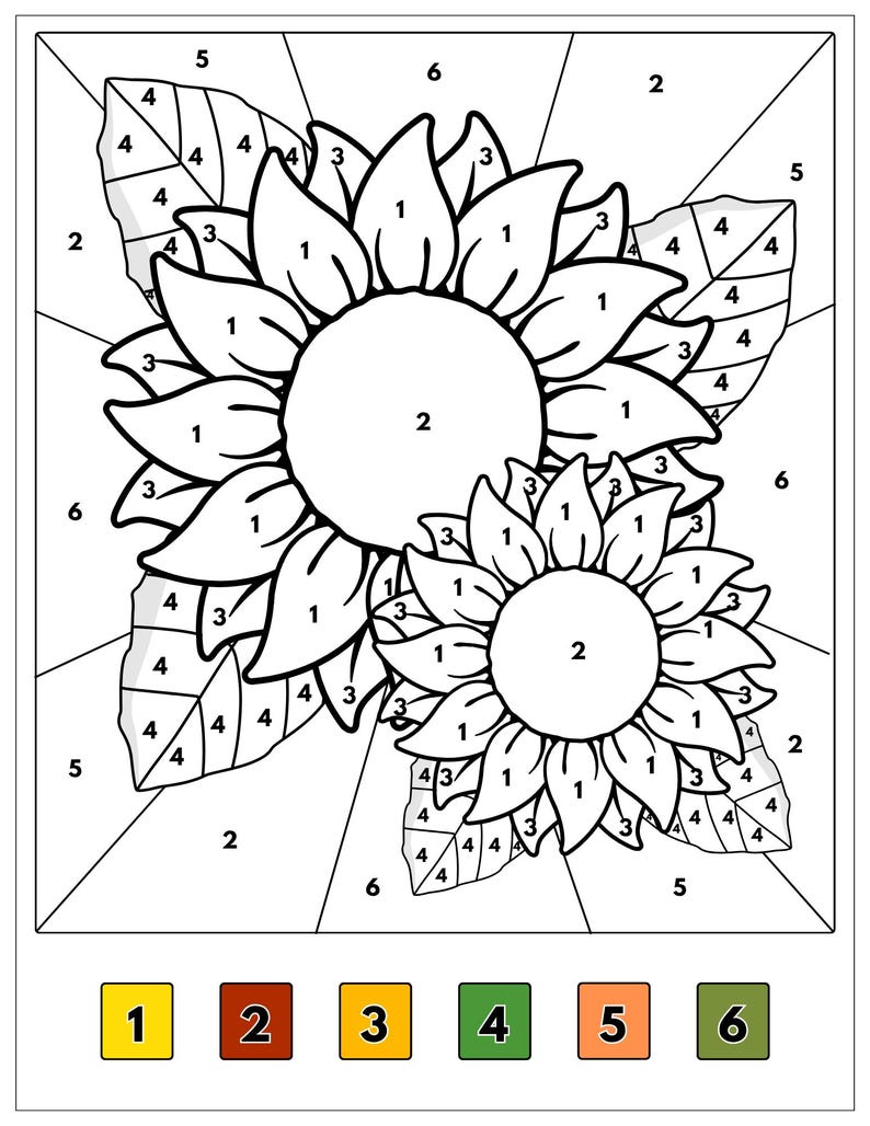 Harvest Color by Number Printable Worksheets | Fun Fall Coloring Pages ...