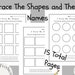 Trace the Shapes Worksheets, 12 Basic Shapes Tracing, Early Learner ...