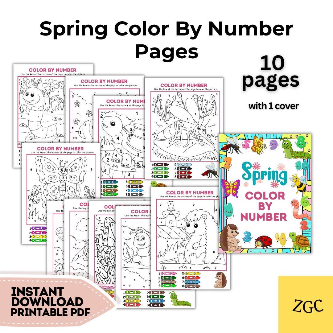 Color by Number Printable | Educational Coloring Pages for Kids ...