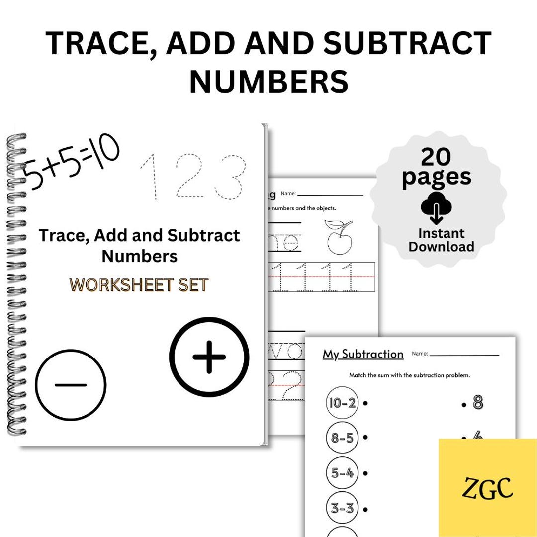 Primary Addition & Subtraction Worksheets | Kindergarten Math Printable ...