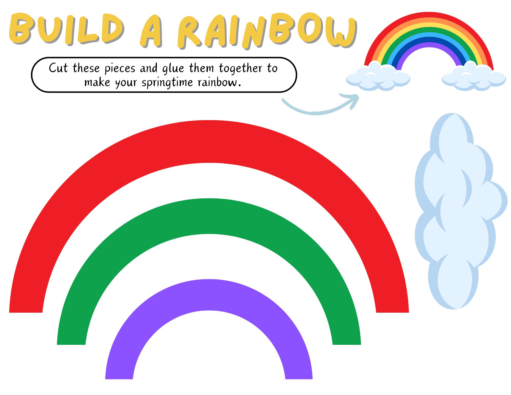 Build a Rainbow Craft - Printable Cut & Paste Activity - Fine Motor ...