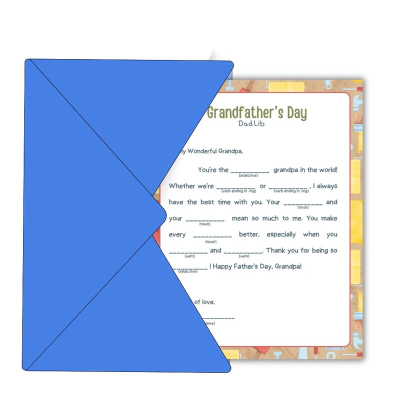 Father’s Day Printable Game | Mad Libs for Dad & Grandpa | Kids DIY ...