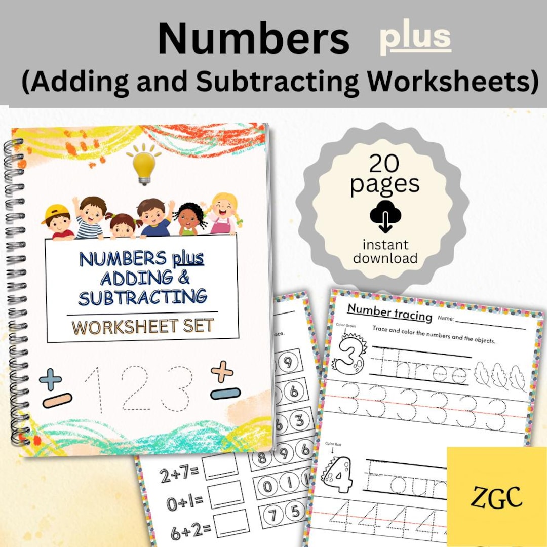Simple Addition and Subtraction Printable Worksheets, Simple Math ...