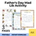 Father's Day Mad Libs | Kids Story Card Activity (digital Download) - Etsy