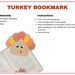 Turkey Corner Bookmark Craft | Thanksgiving Kids Activity (PDF Pattern ...