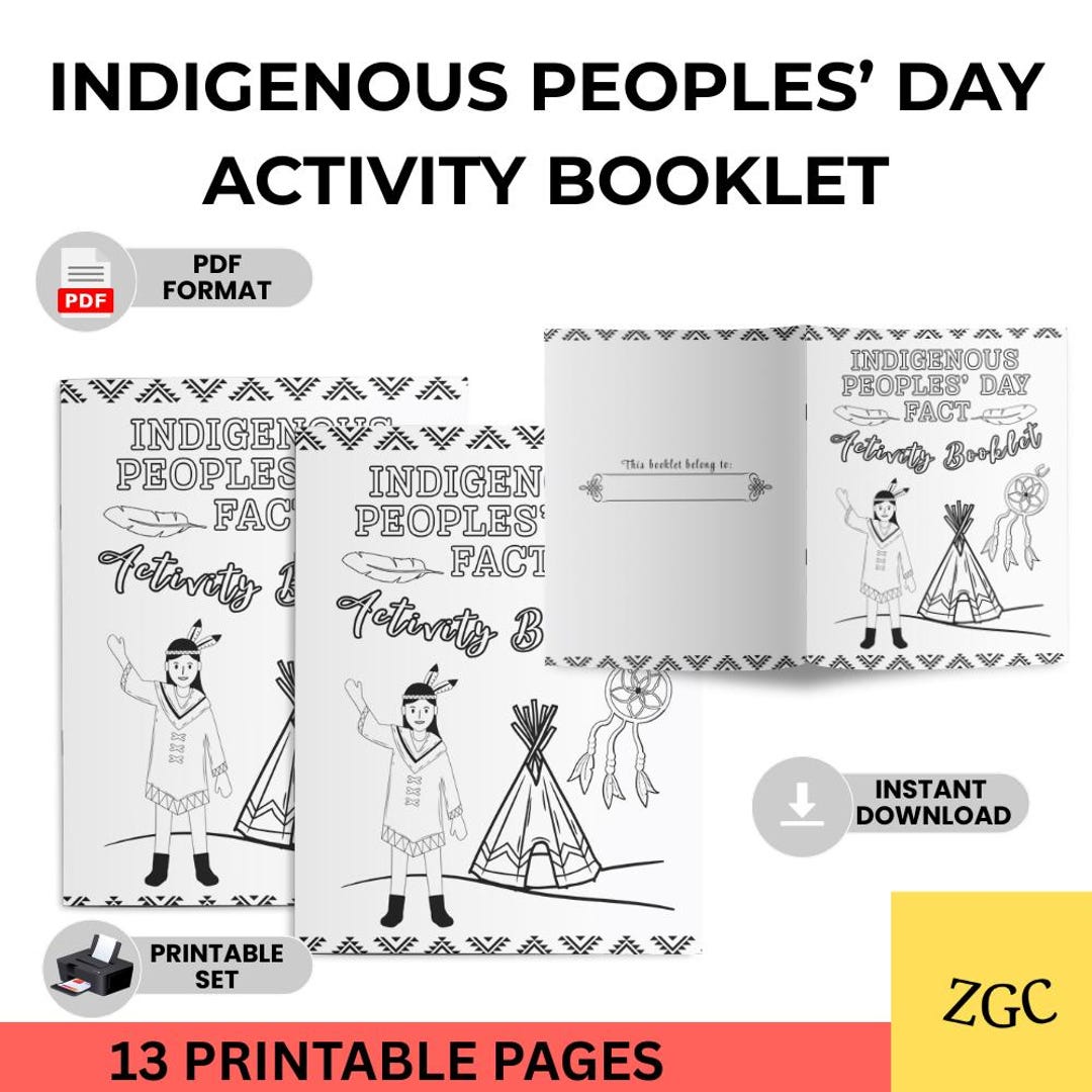 Indigenous Peoples Day Activity Booklet | Printable Facts, Coloring ...