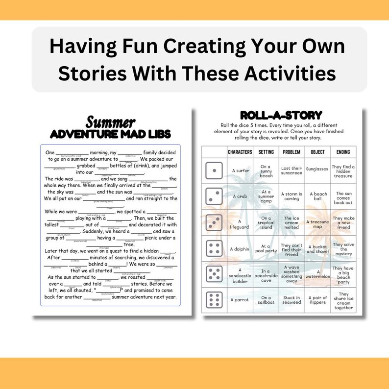 Printable Summer Activity Pack for Kids | Printable Black & White ...