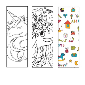 42 Bookmarks for Kids, Printable Bookmarks to Colour, Bookmarks for ...