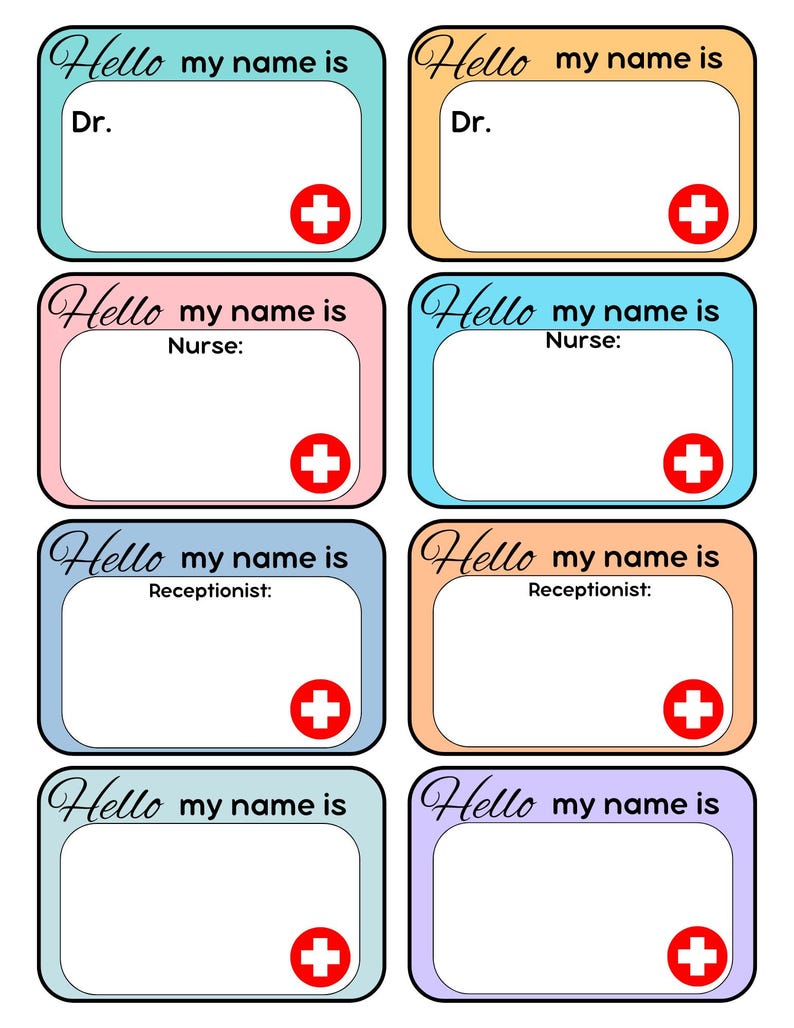 Dr. Office Printable Drama Set Up, Doctor Play Activity, Doctor's ...