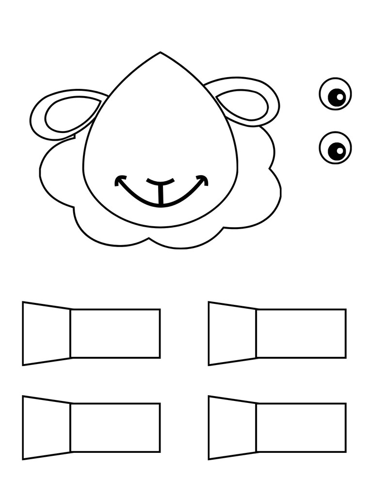 Buy Sheep Craft Printable | Build a Sheep Activity | Cut and Paste Farm ...