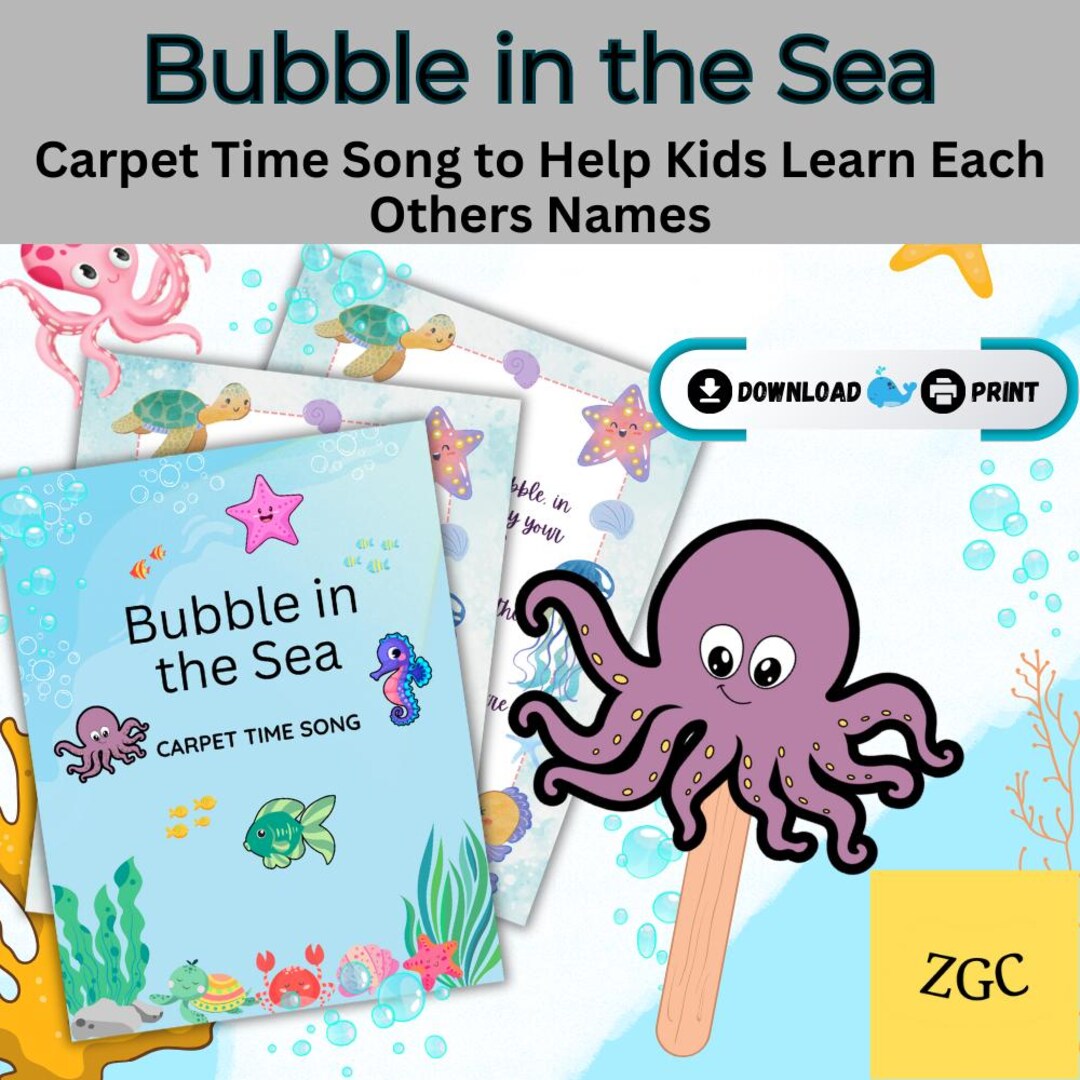 Sea Creature Kids Sing a Long to Get to Know You, Back to School Name ...
