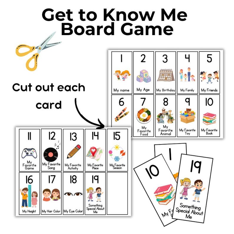 All About Me Board Game, Fun Icebreaker Activity, School Printable Game ...