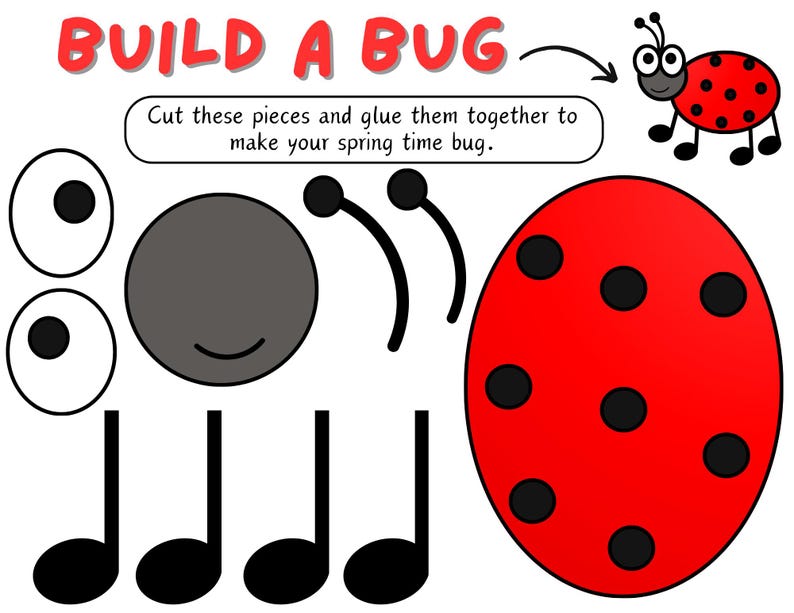 Spring Bug Craft Activity - Build Your Own Bug - Fine Motor Skills ...