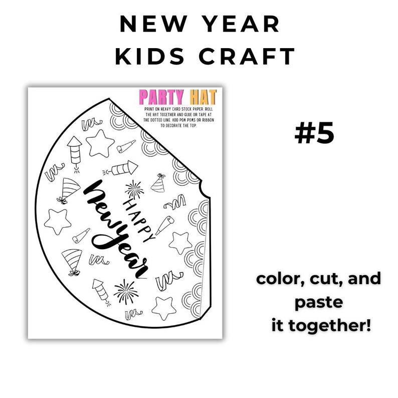 New Year Kids Craft Bundle | Printable New Year Activities for Kids ...