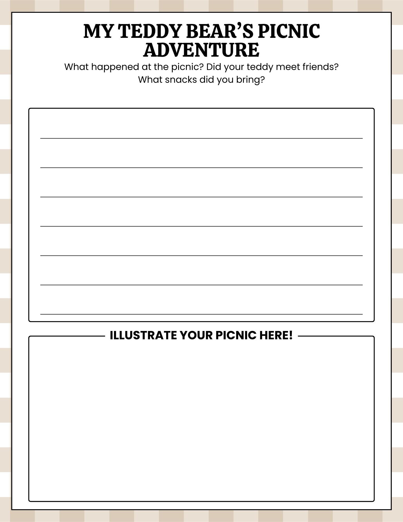 Teddy Bear Picnic Activity Pack | Preschool Worksheets, Crafts (digital ...