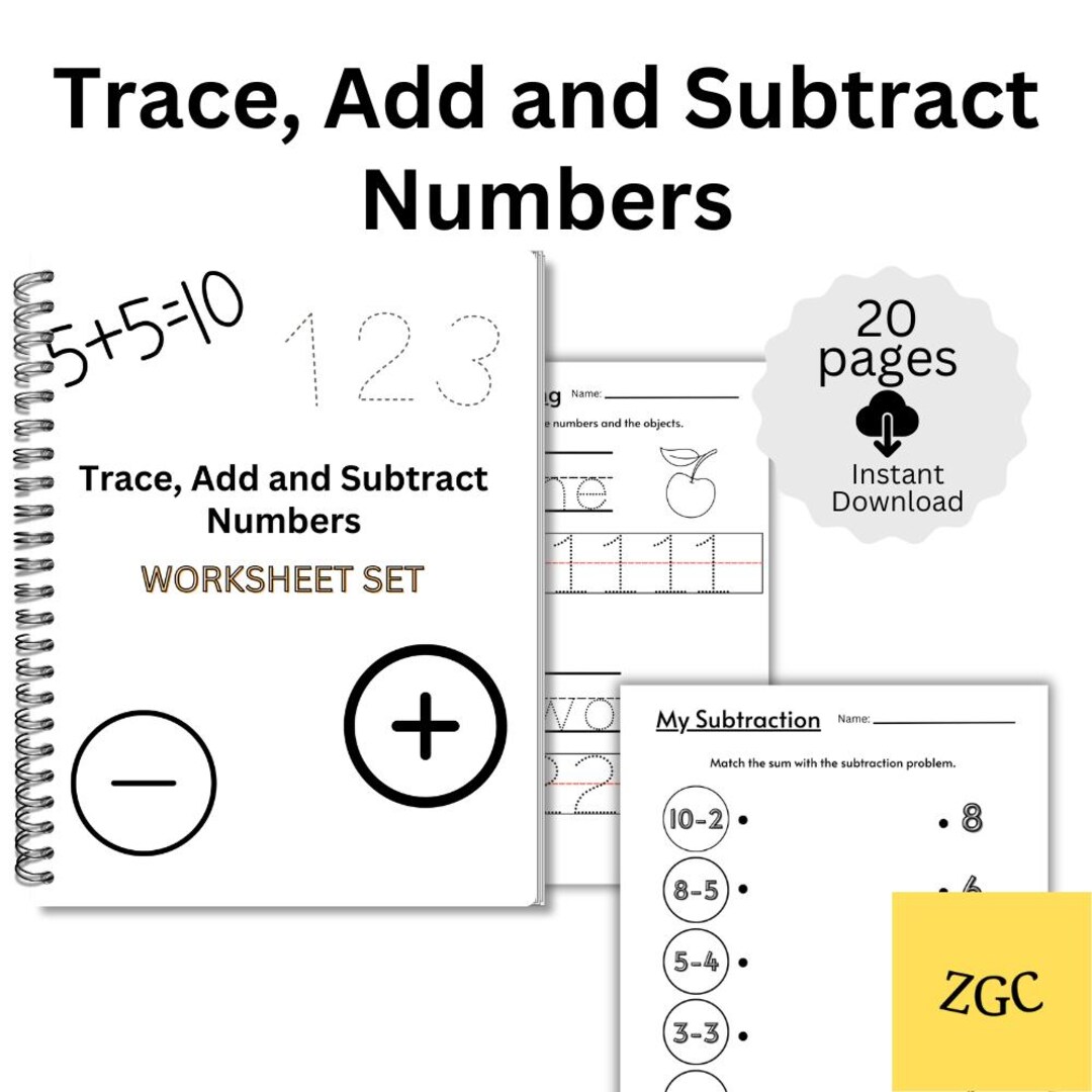 Printable Primary Math Worksheets Bundle | Addition and Subtraction ...