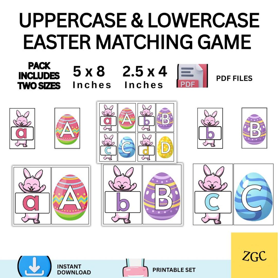Easter Letter Matching Activity | Uppercase and Lowercase Alphabet Game ...