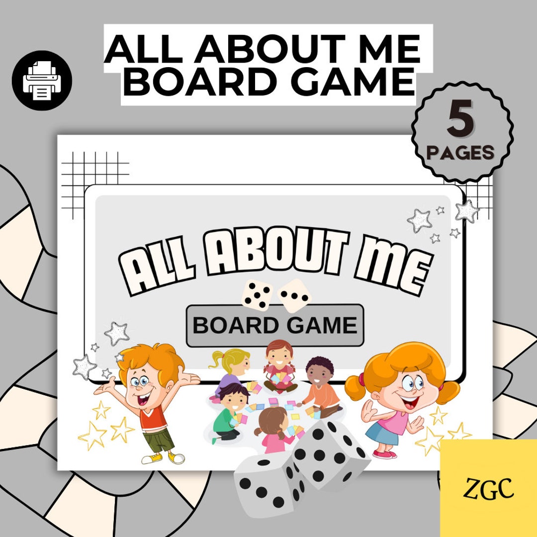 Printable All About Me Board Game, Get to Know You Icebreaker Game ...