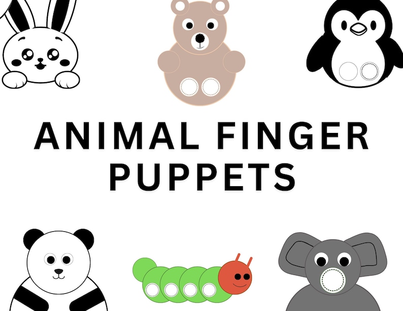 Printable Animal Finger Puppets for Kids | DIY Paper Puppet Craft ...