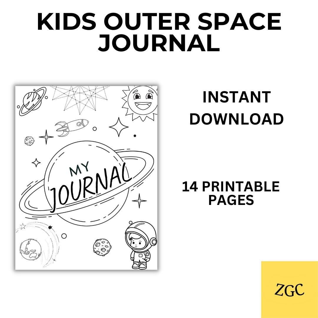 Kids Outer Space Journal – Creative Writing & Drawing Prompts ...