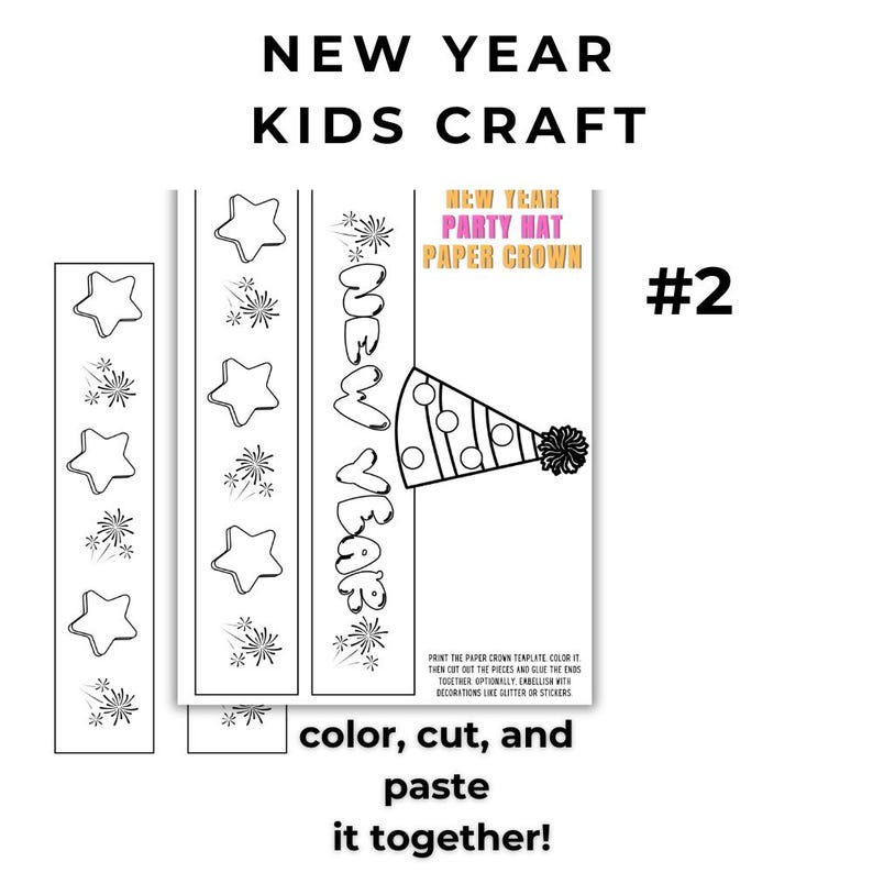 New Year Kids Craft Bundle | Printable New Year Activities for Kids ...