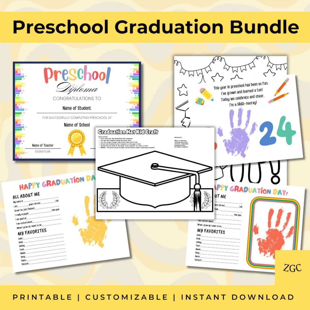 Preschool Graduation Editable Bundle, Preschool Graduate Resource ...