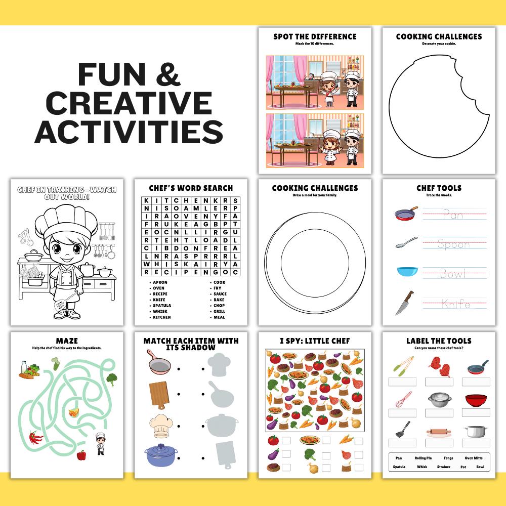 Chef Pretend Play Printables for Kids | Career Role Play Pack | Cooking ...