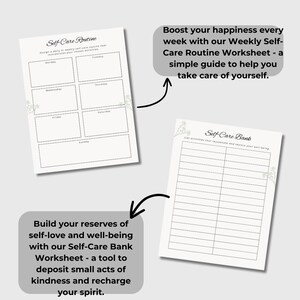Self-care Editable Worksheets, Positive Mindset Binder, Growth Mindset ...