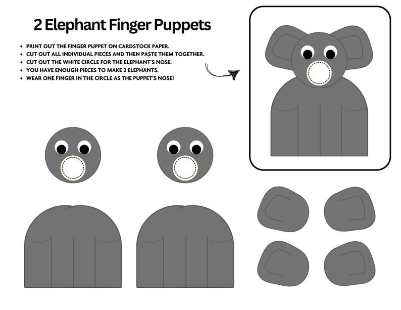 Printable Animal Finger Puppets for Kids | Fun DIY Craft Activity ...