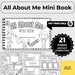 Back to School Mini Booklet | All About Me Activity | Printable ...