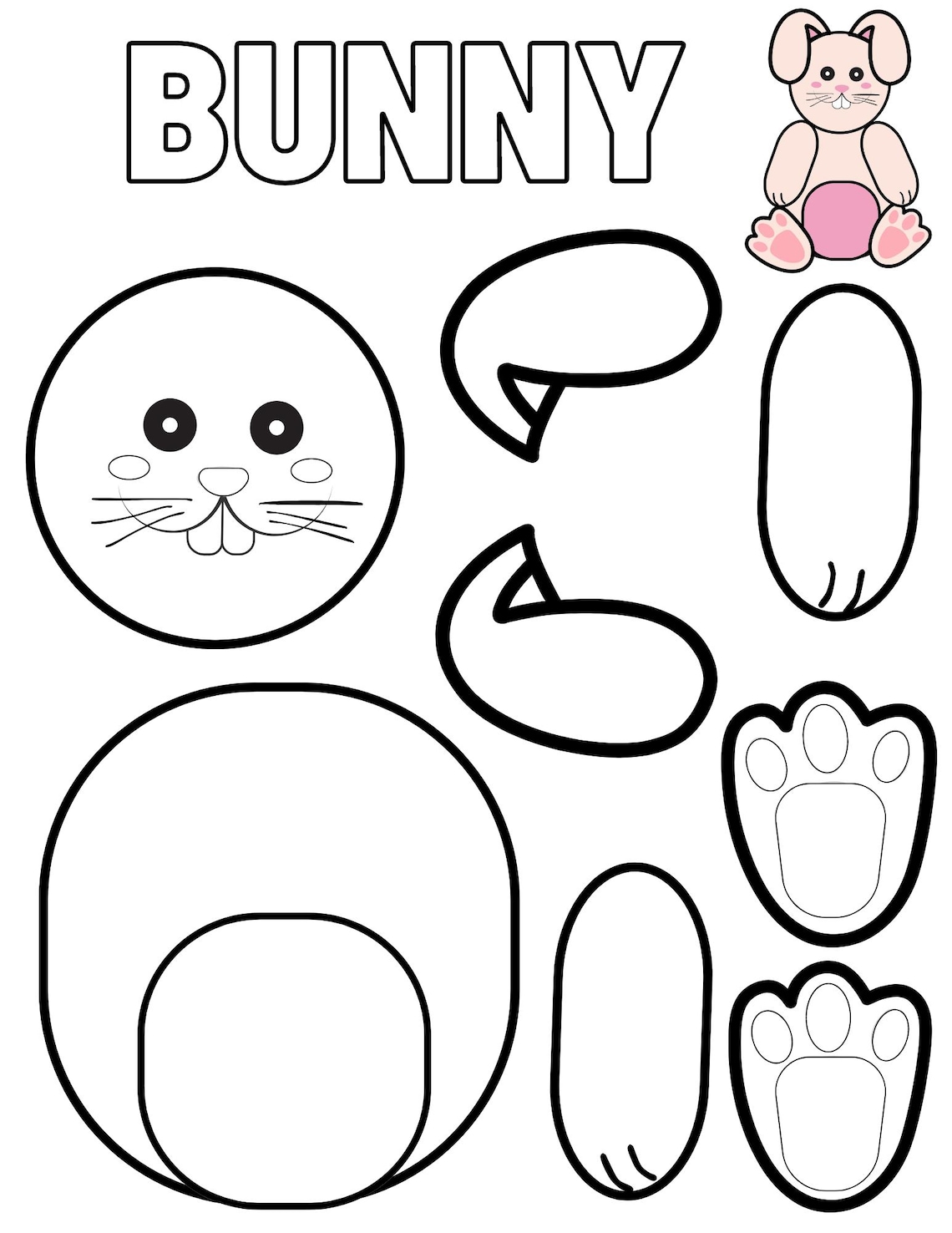 Printable Animal Crafts for Kids, Color Cut and Paste Activities, 15 ...
