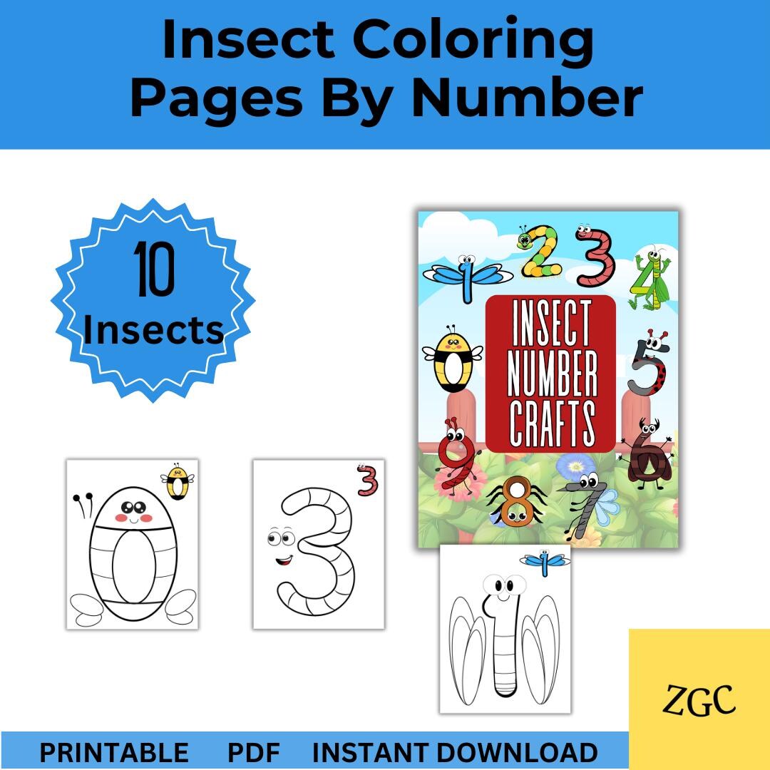 Insect Number Coloring Booklet | Fun Printable Craft for Kids | Learn ...