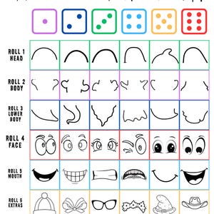 Roll the Dice to Draw a Ghost, Halloween Drawing Activity, Fall Art ...