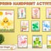 10 Spring Handprint Craft Bundle, Printable Spring Craft, Fingerprint ...