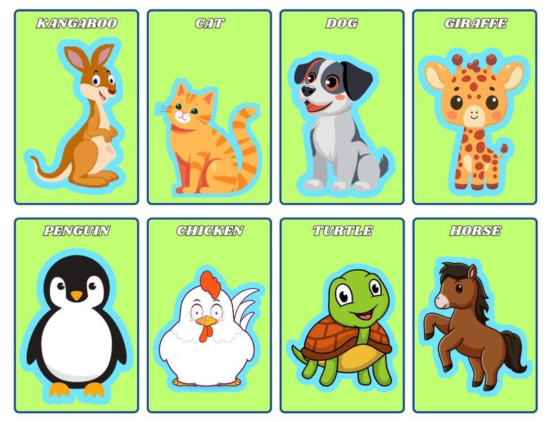 Colorful Charades Game Printable | Kids Party Game PDF | Family Game ...