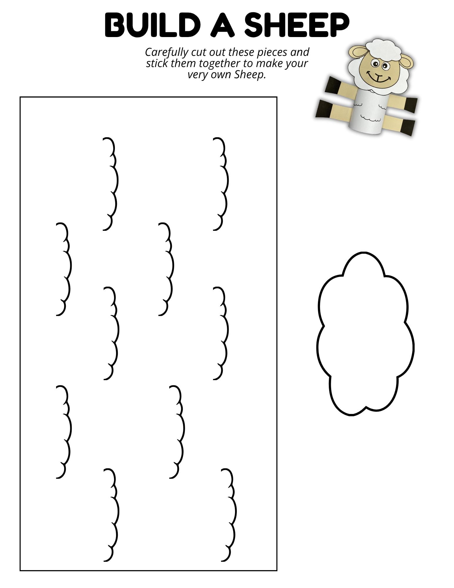Buy Sheep Craft Printable | Build a Sheep Activity | Cut and Paste Farm ...