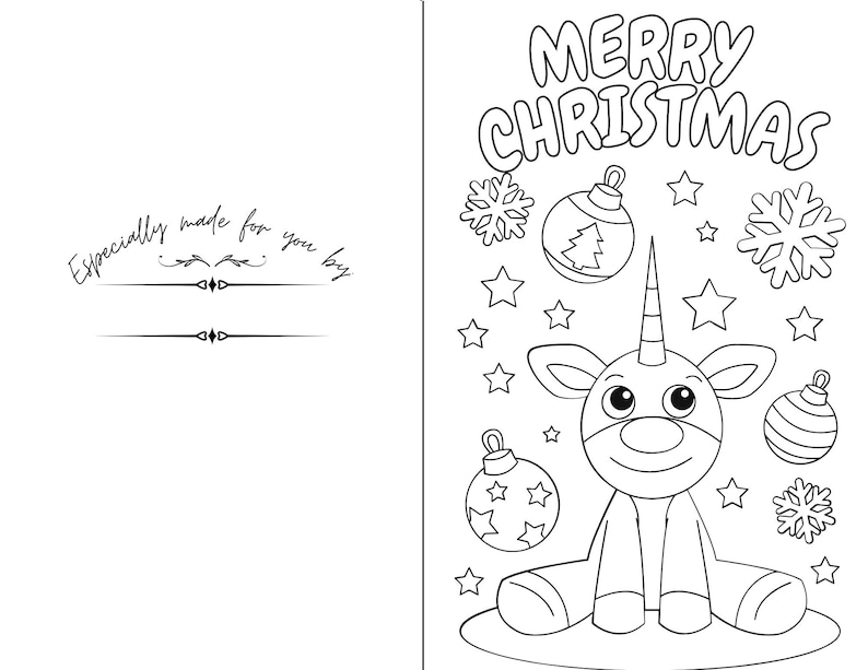 Printable Christmas Cards to Color | 20 DIY Holiday Coloring Cards for ...