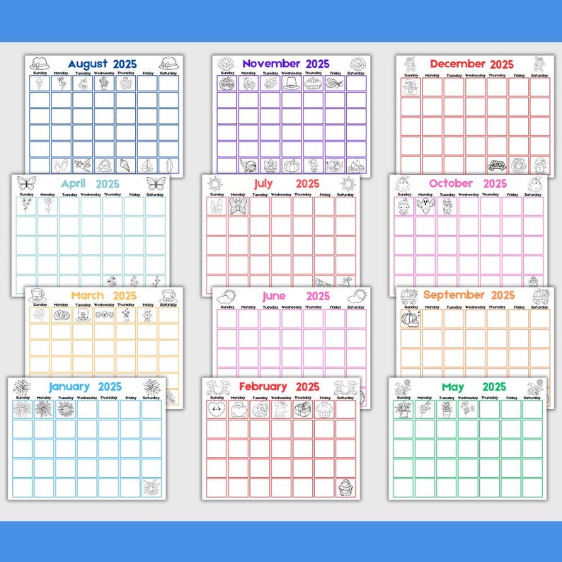 2025 Kids Traceable Calendar Printable | Fine Motor Skills Activity ...