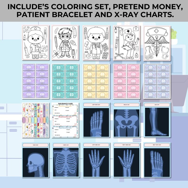 Dr. Office Printable Drama Set Up, Doctor Play Activity, Doctor's ...