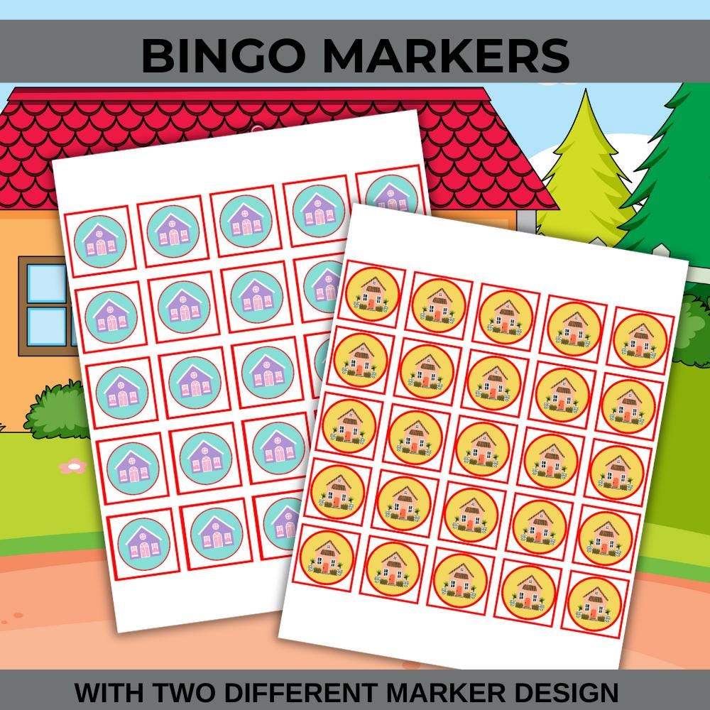 Jumbo Printable Household 27 Bingo Cards, Kids Fun Bingo Game ...