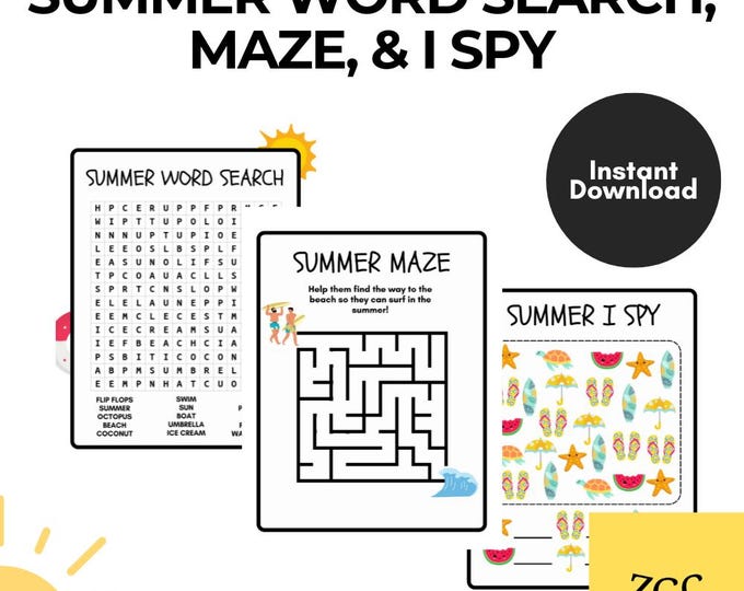 Summer Fun Activity Pack for Kids! - Etsy Canada