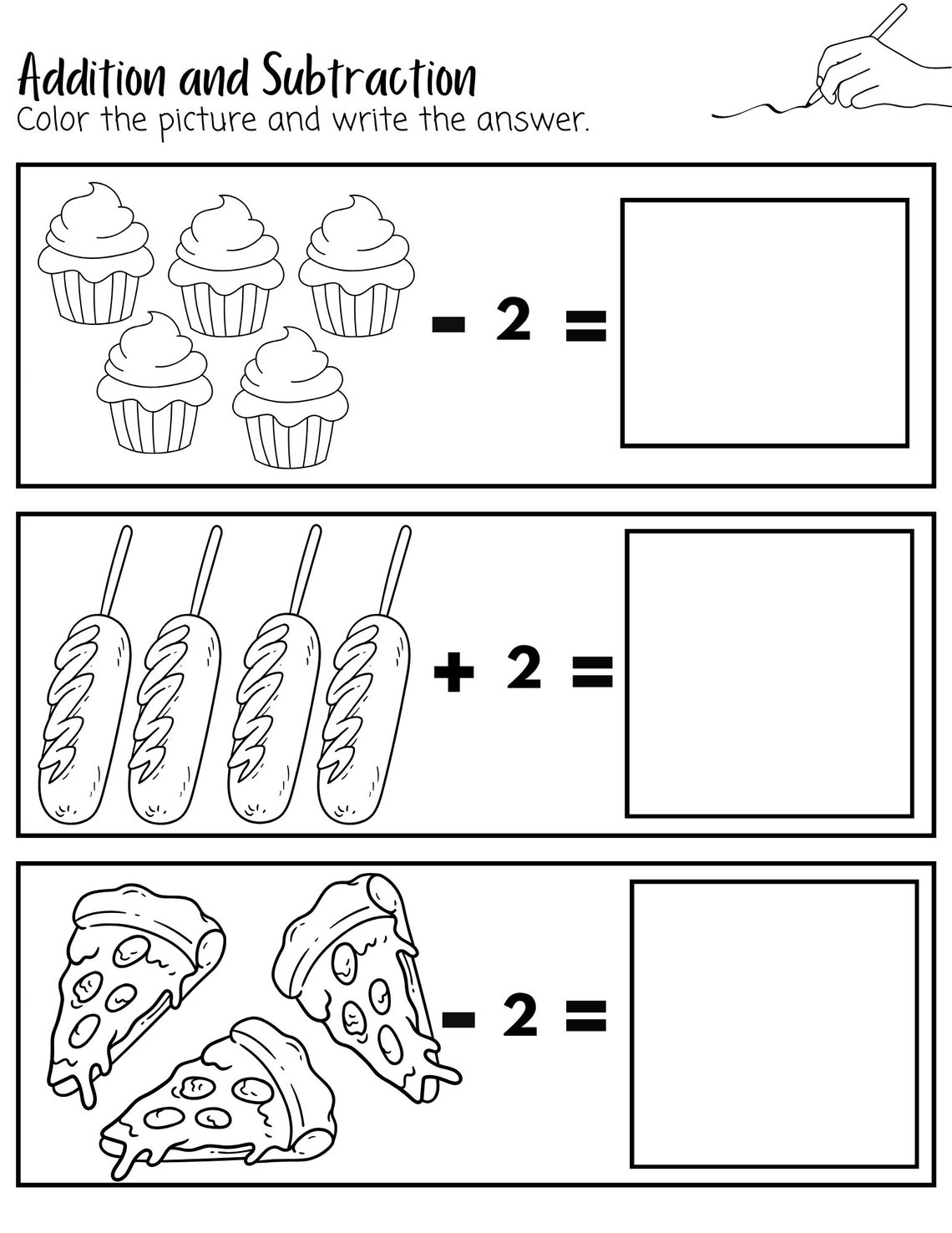 Preschool Math and Language Activity Worksheets, Sight Words and ...