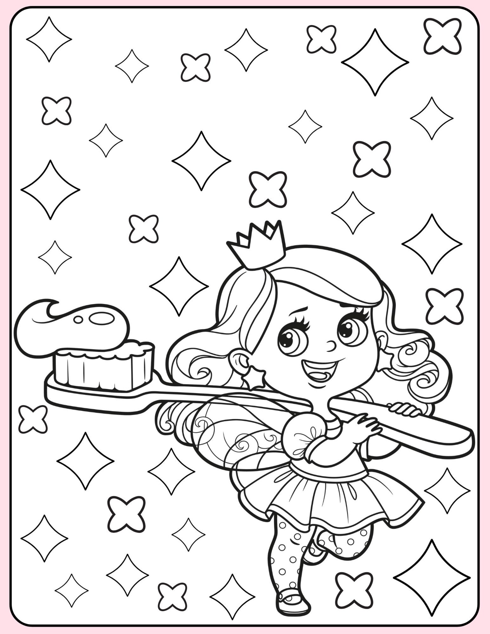 Girls Tooth Fairy Printable Kit | Certificate, Coloring Pages (instant ...