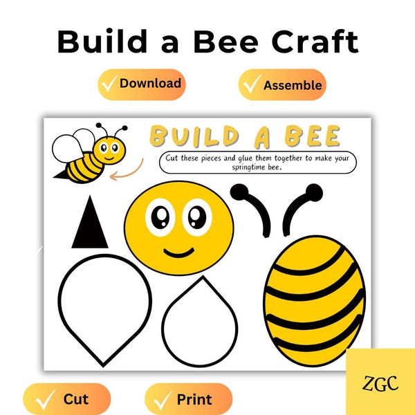 Build a Bee Printable - Etsy