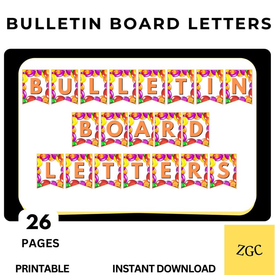 Printable Alphabet Letters A-Z | Bulletin Board Letters | Classroom ...