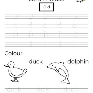 Alphabet Tracing & Coloring Pages | Fine Motor Skills (instant Download ...
